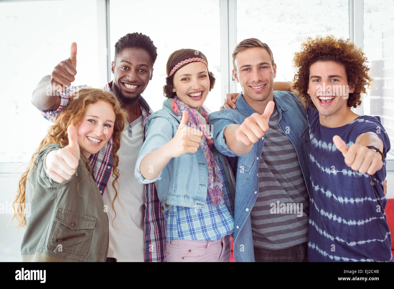 Positive smiling male female students hi-res stock photography and ...