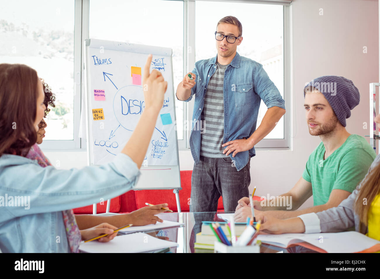 Student asking question class hi-res stock photography and images - Alamy