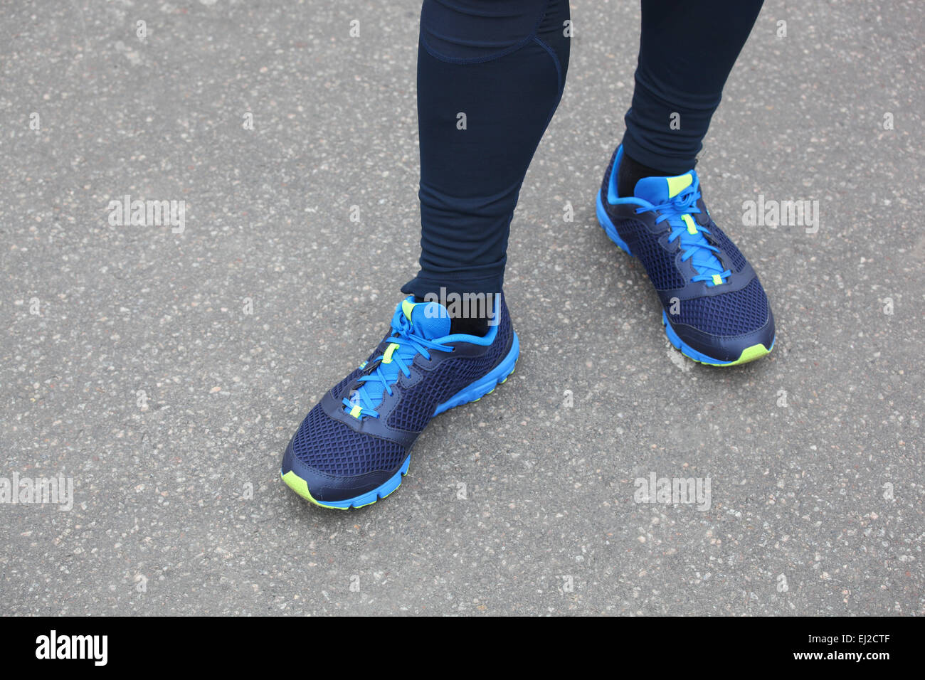 Runner Feet Running on Stadium Closeup - outdoor shot Stock Photo - Alamy