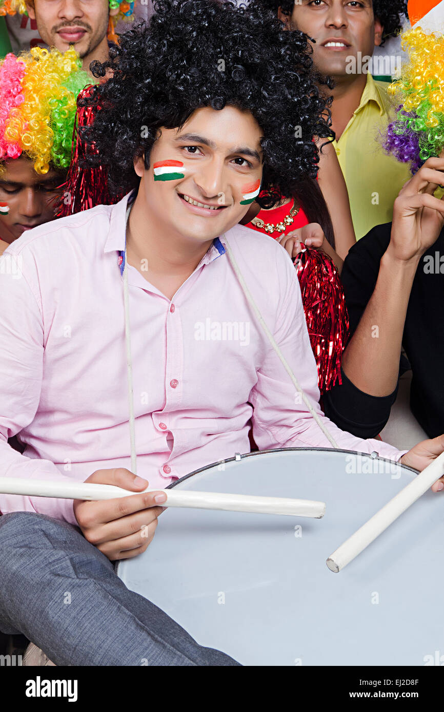 indian Cricket Spectators Group Crowds Stock Photo - Alamy