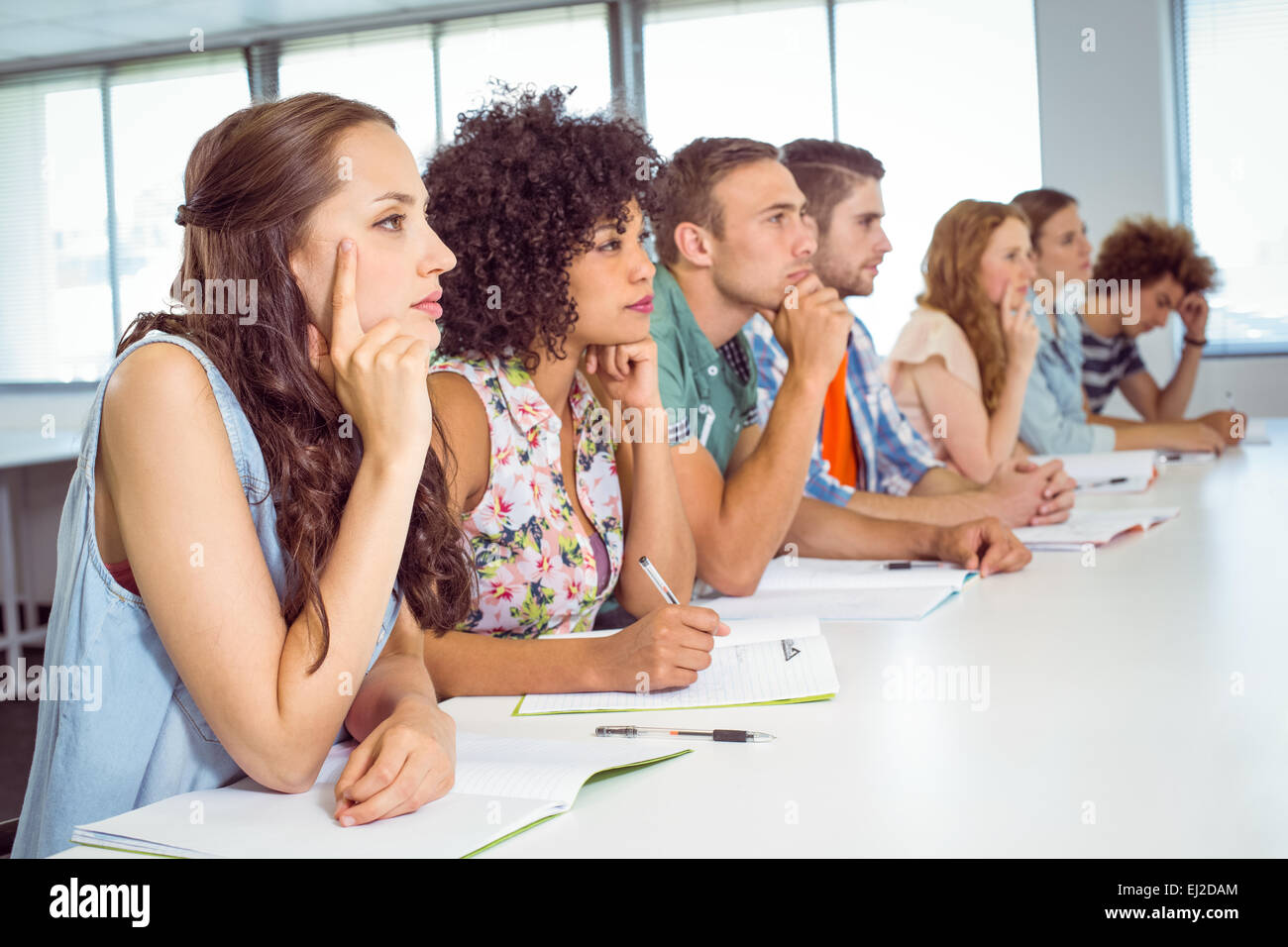 Fashion students being attentive in class Stock Photo - Alamy
