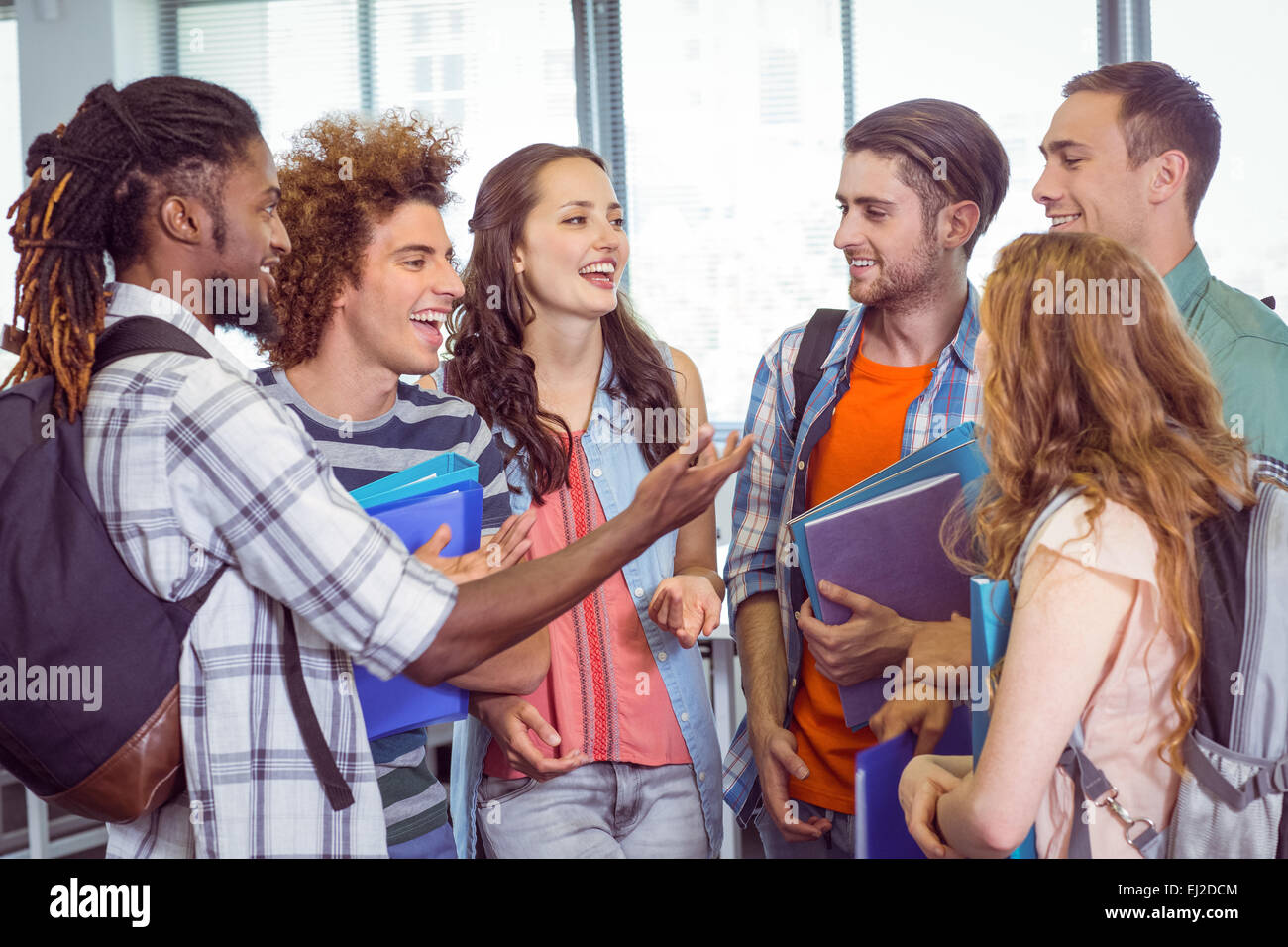 College students chatting classroom hi-res stock photography and images ...