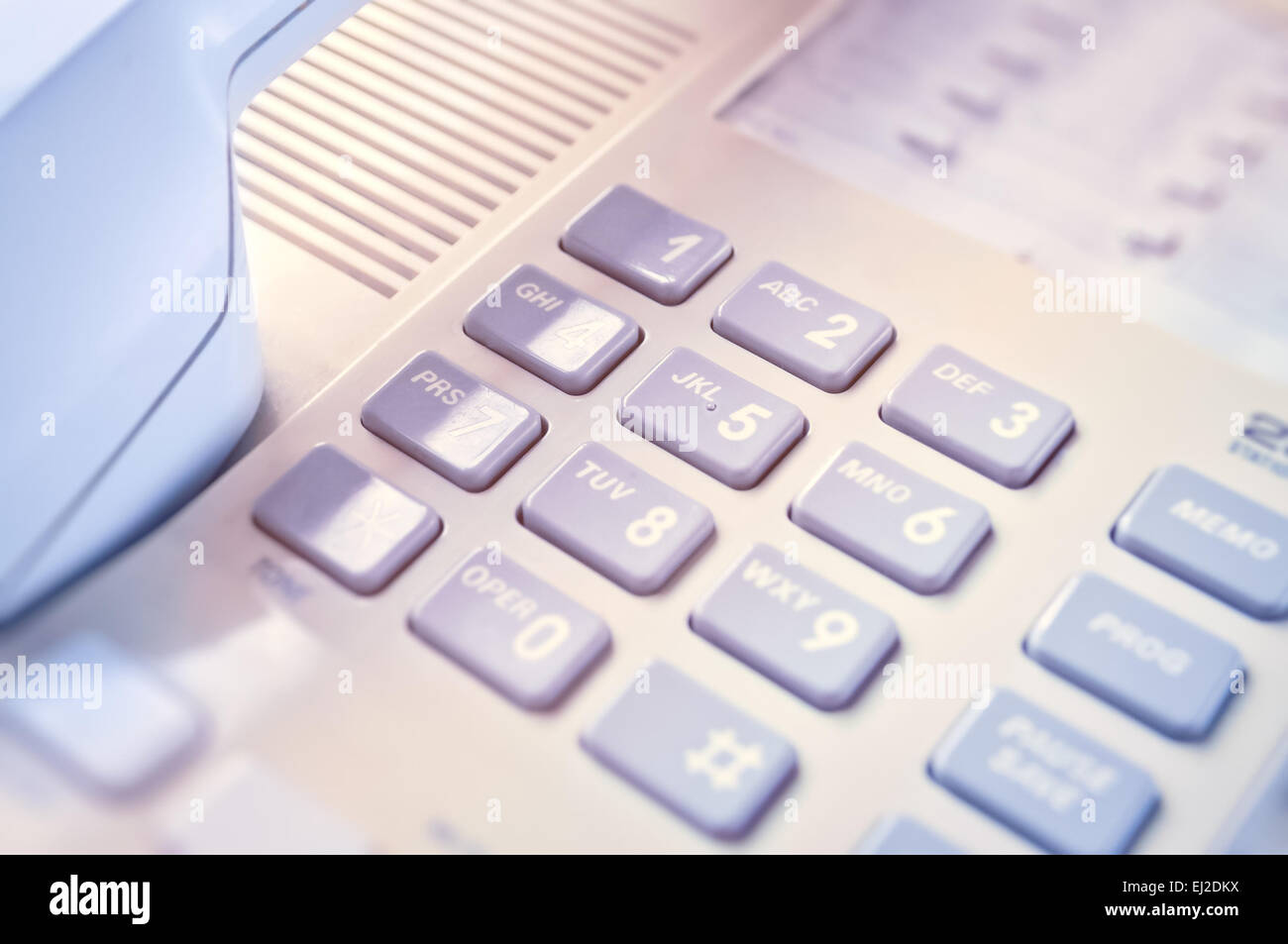 This is closeup of wired desktop telephone - studio shot Stock Photo ...