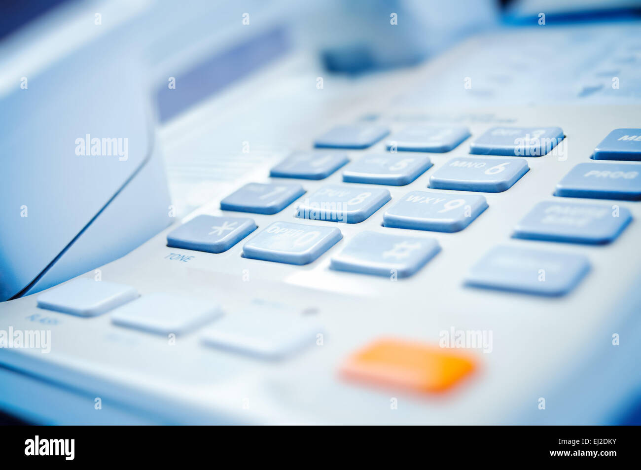 This is closeup of wired desktop telephone - studio shot Stock Photo ...
