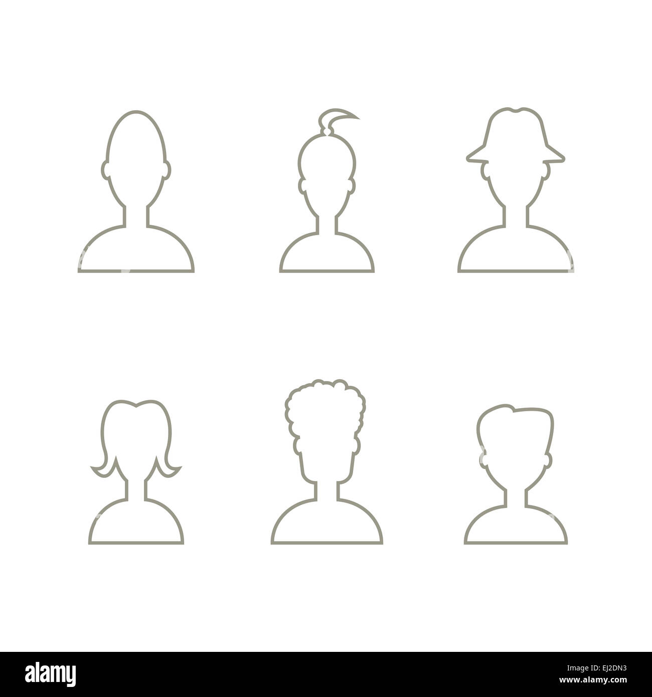 Girl face avatar profile Cut Out Stock Images & Pictures - Alamy