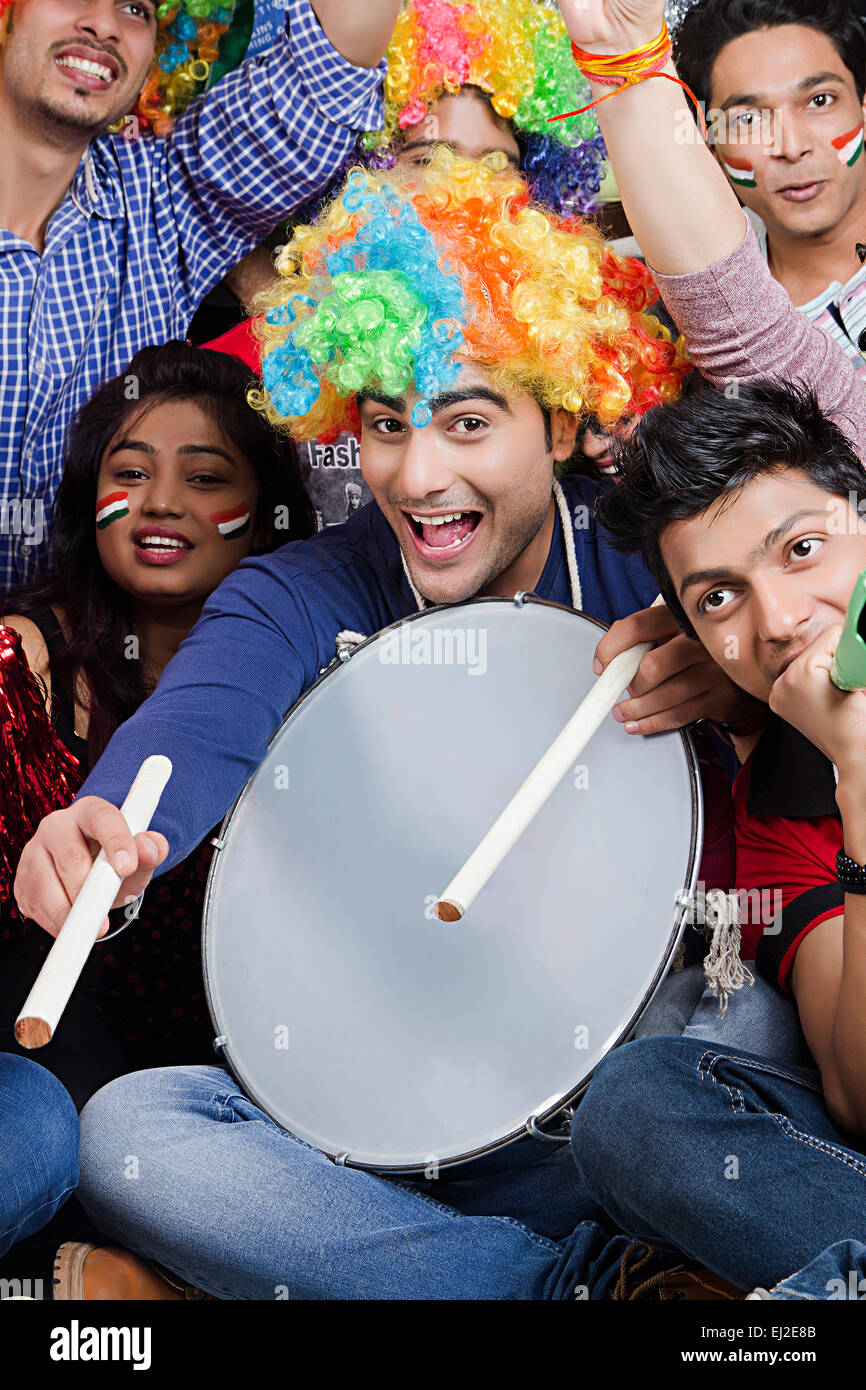 indian Cricket Spectators Group Crowds Stock Photo - Alamy