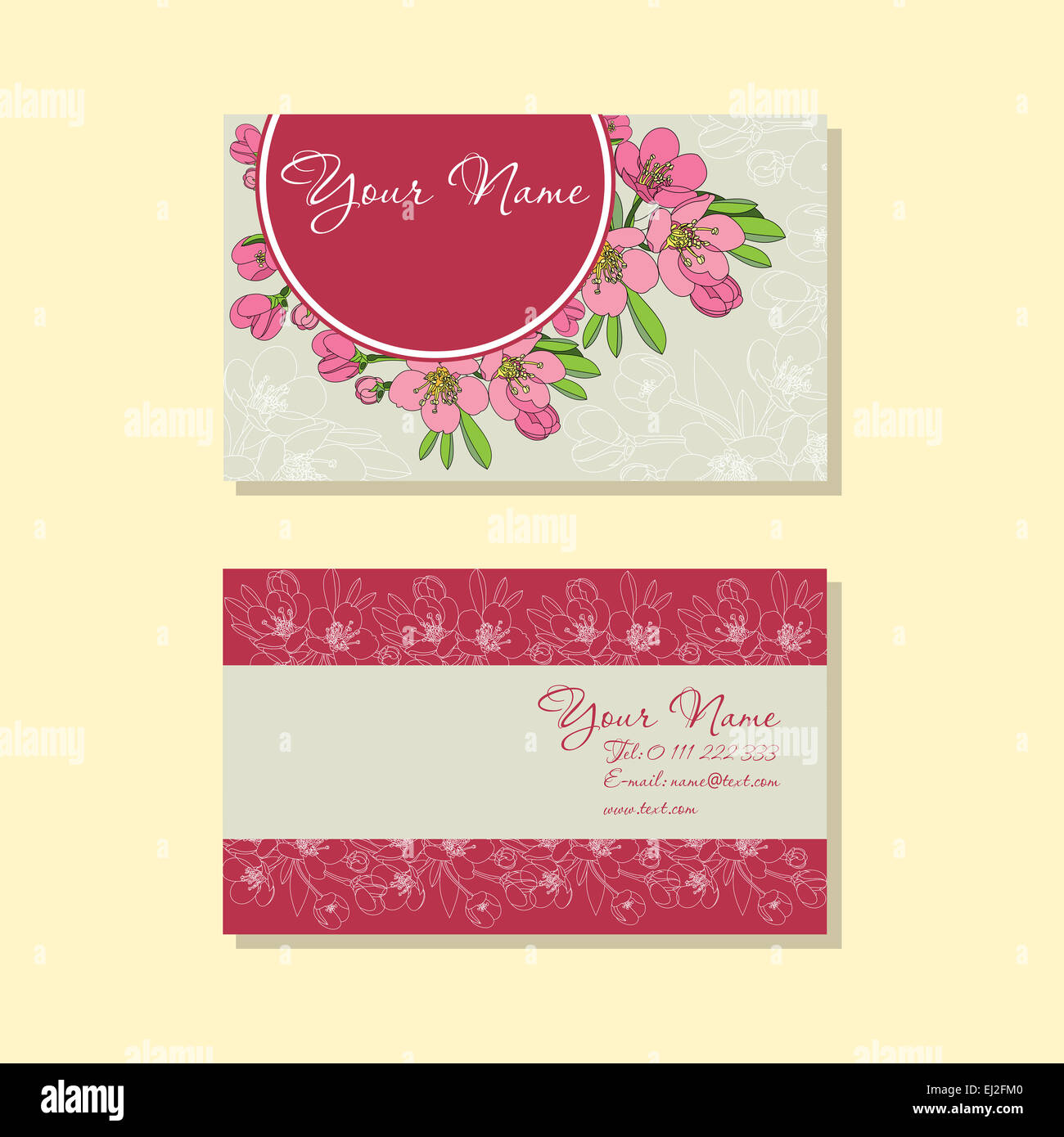 card with floral pattern Stock Photo - Alamy