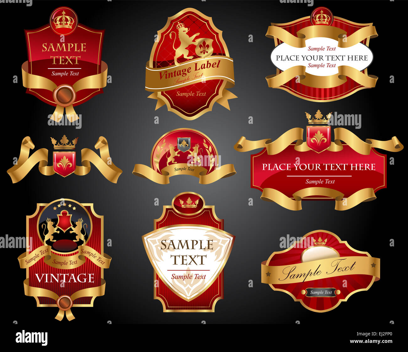 Vctor luxury labels Stock Photo - Alamy