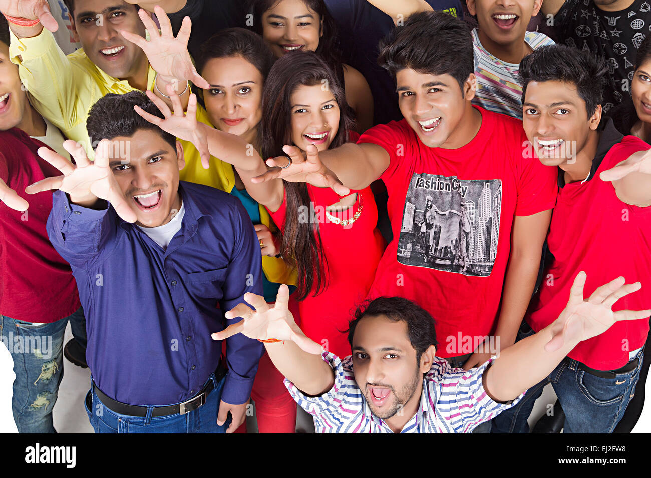 Indian college friends group crowds hi-res stock photography and images ...