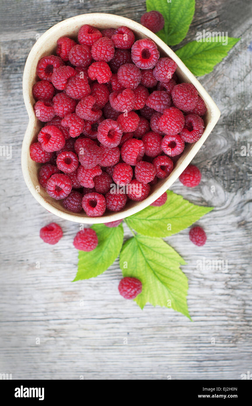 Red raspberry in heart Stock Photo - Alamy