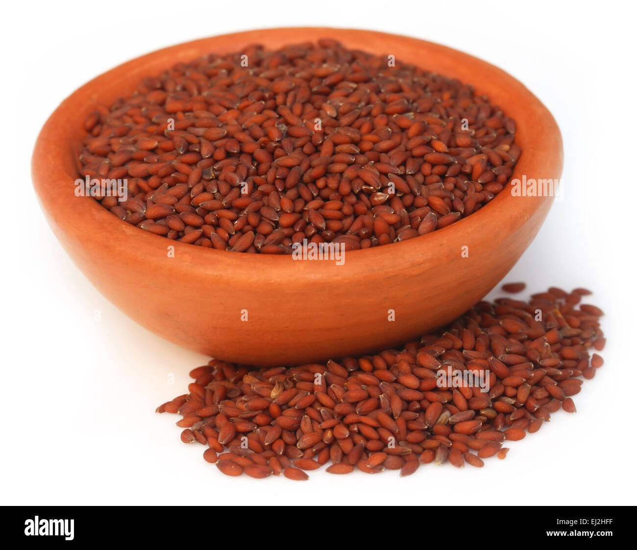 Flax or edible tisi seeds over white background Stock Photo - Alamy