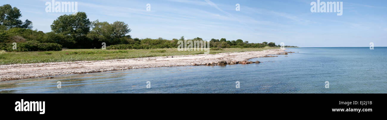 Panorama picture of a beach near Odder, Denmark Stock Photo - Alamy
