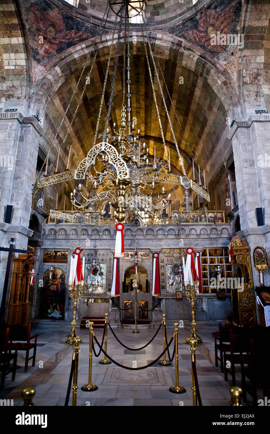 The Interior of the church of Panagia Ekatontapiliani in Parikia, Paros ...