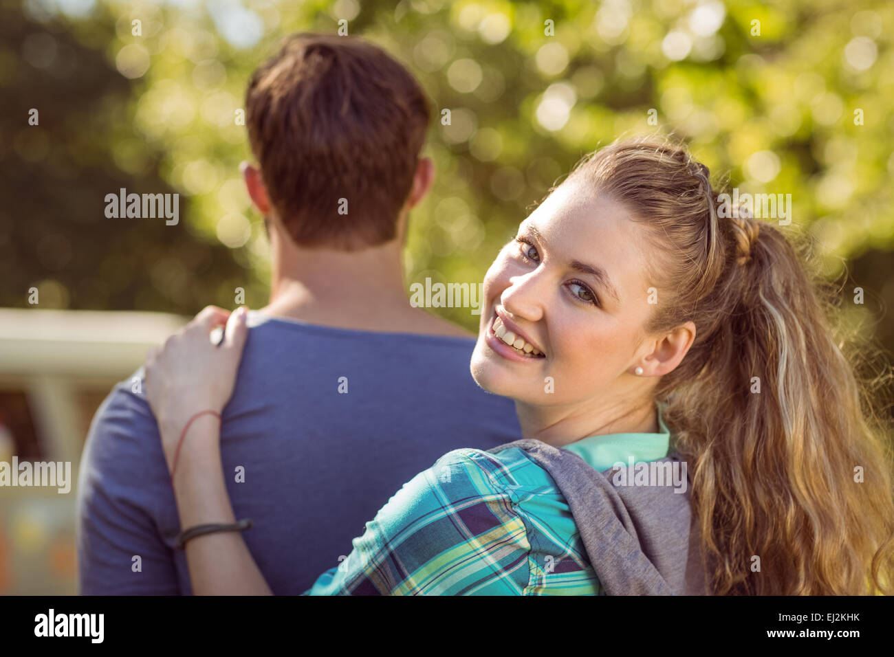 Hipster girlfriend smiling at camera Stock Photo - Alamy