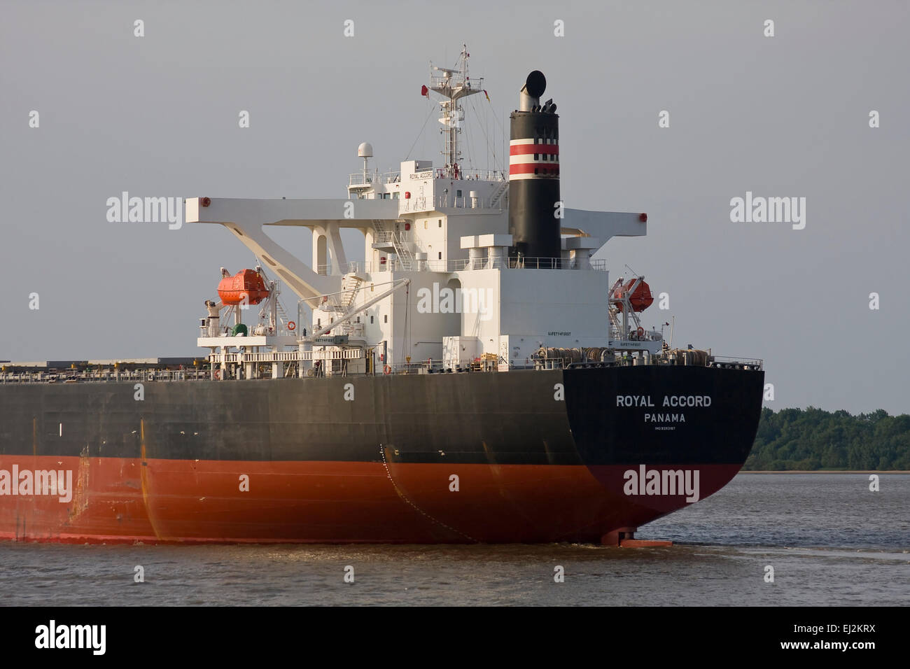 Oil tanker on the Elbe, at Blankenese, Hamburg, Germany, Europe Stock ...