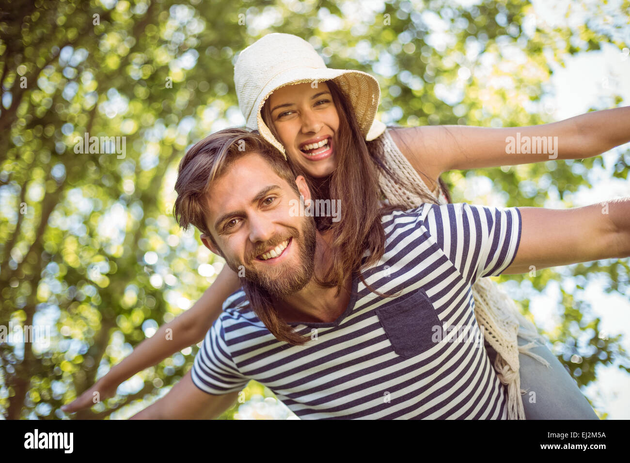 Hipster couple having fun together Stock Photo - Alamy