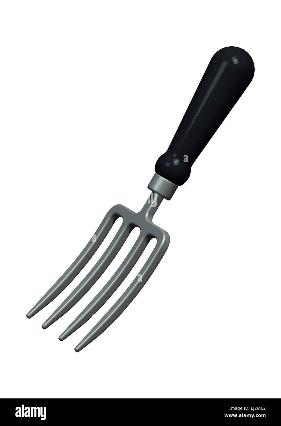 3D digital render of a small pitchfork isolated on white background ...