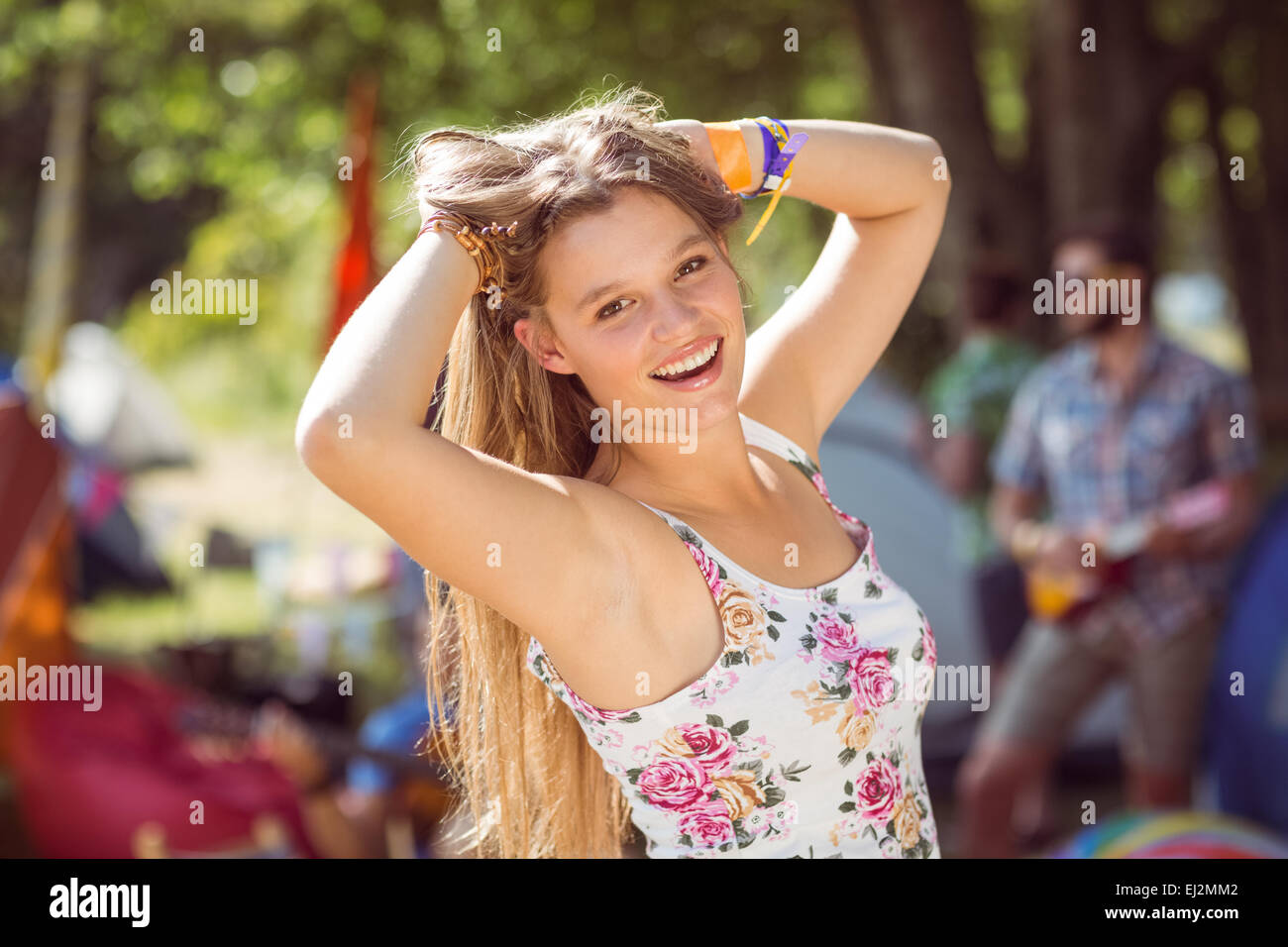 Pretty hipster posing for camera Stock Photo - Alamy