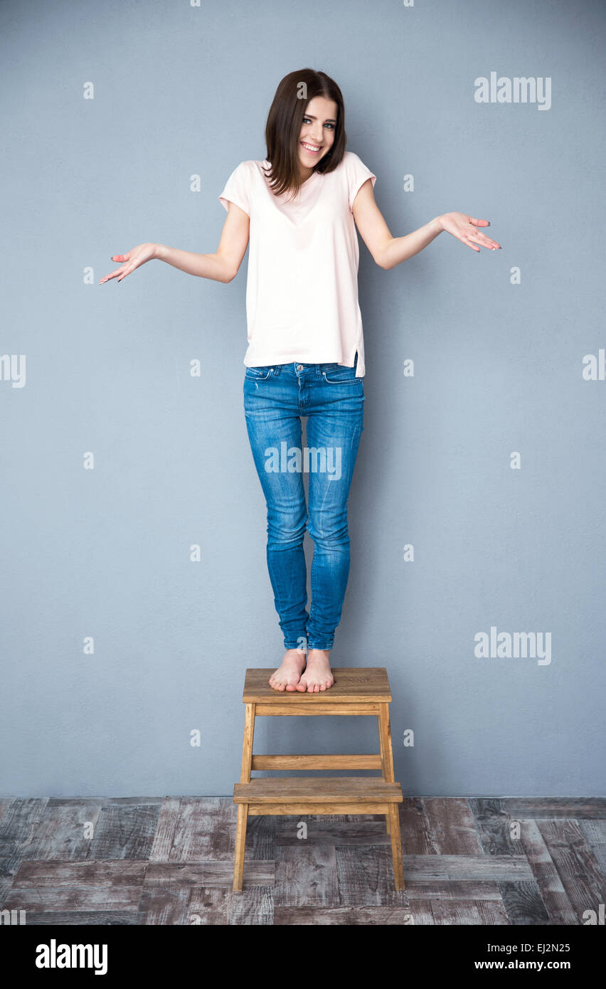 Woman with facial expression of surprise Stock Photo - Alamy