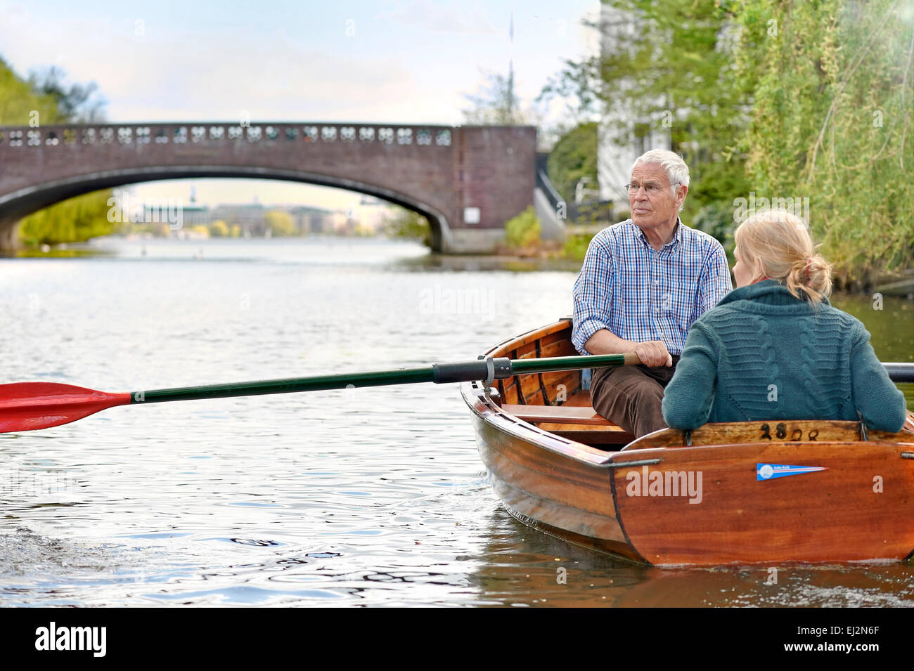 Senior couple in rowing boat hi-res stock photography and images - Alamy
