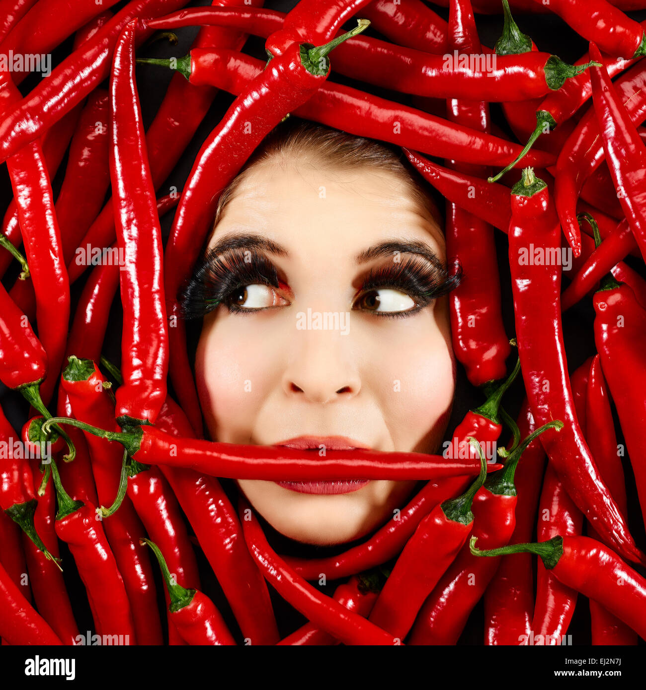 Hot food facial expression hi-res stock photography and images - Alamy