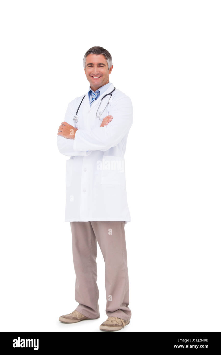 Happy doctor looking at camera Stock Photo - Alamy