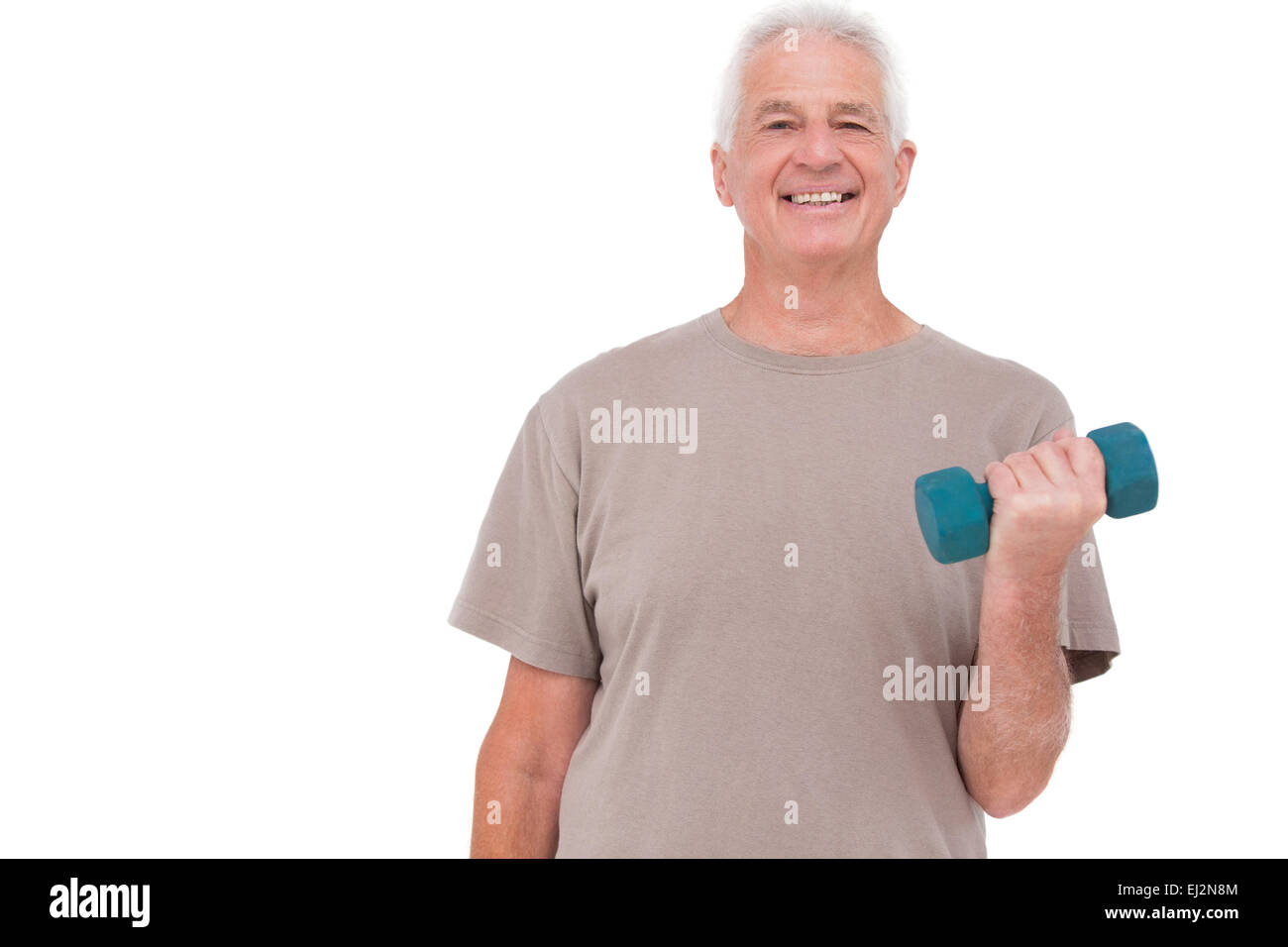 Senior man lifting hand weights Stock Photo - Alamy
