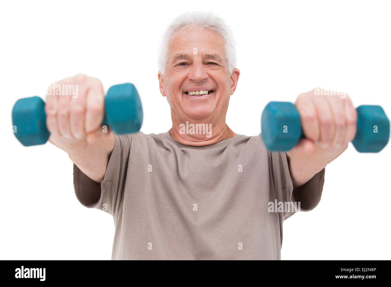 Senior lifting weights hi-res stock photography and images - Alamy