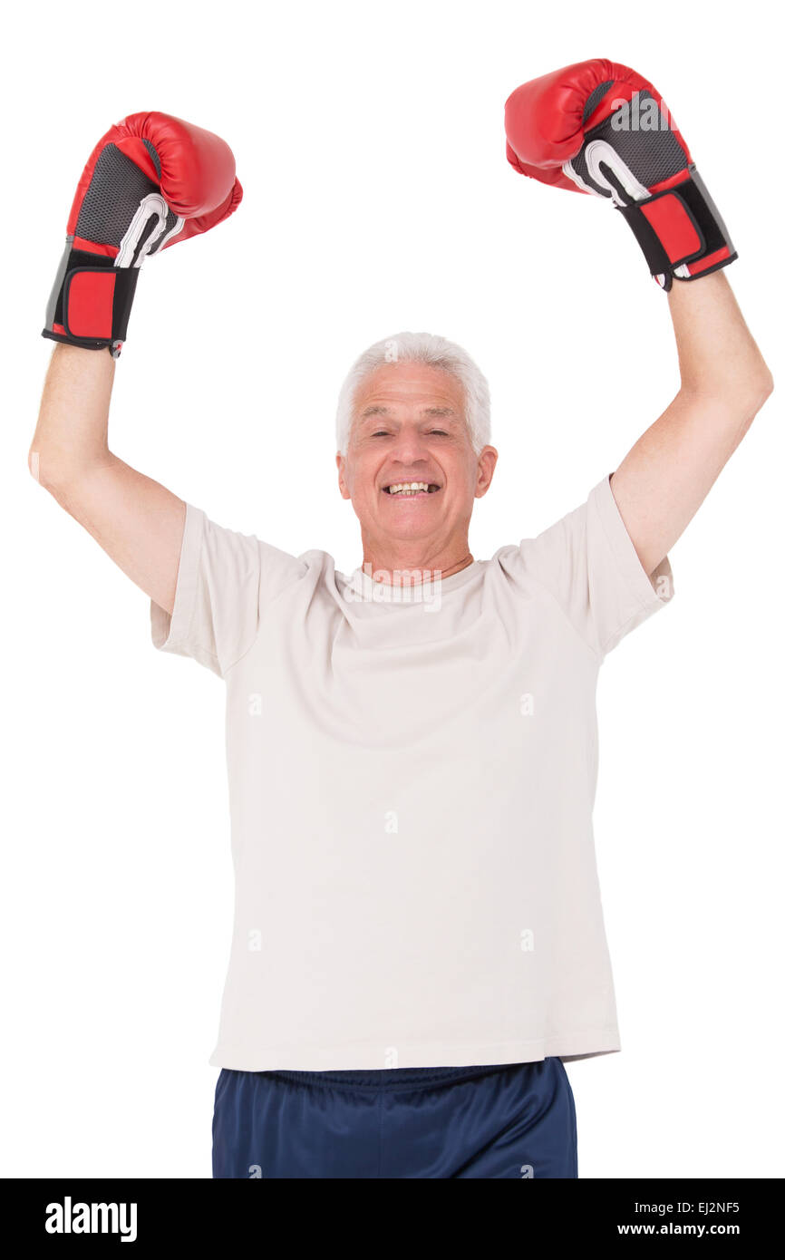 Senior man boxing gloves hi-res stock photography and images - Alamy