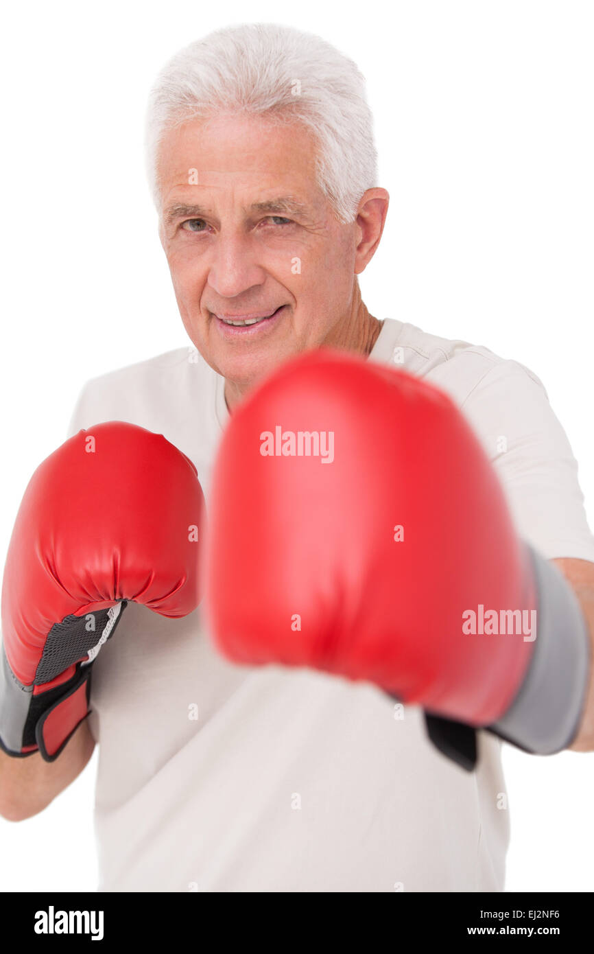 Senior man boxing gloves hi-res stock photography and images - Alamy