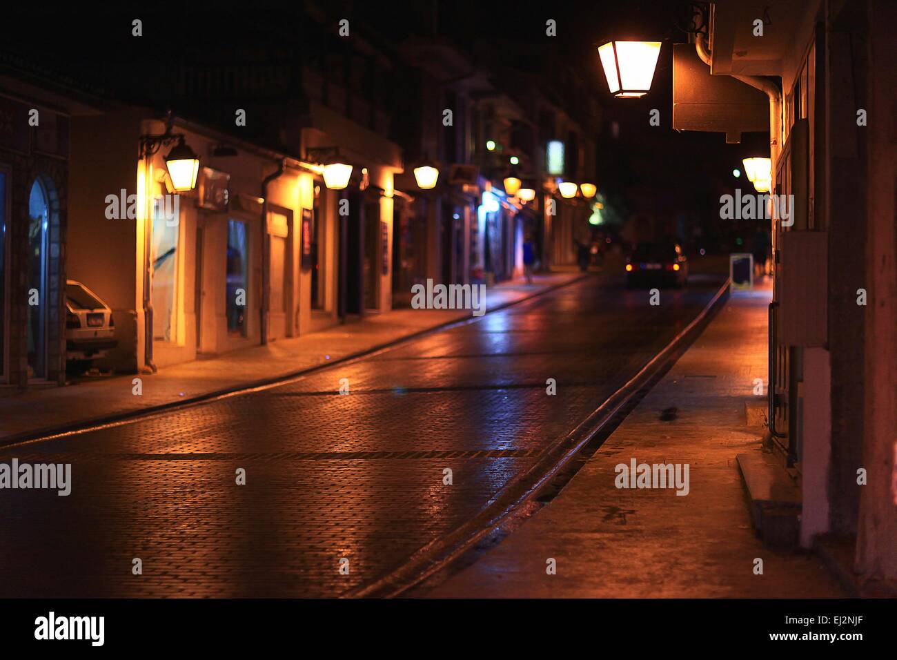 night landscape resort in Montenegro Stock Photo - Alamy