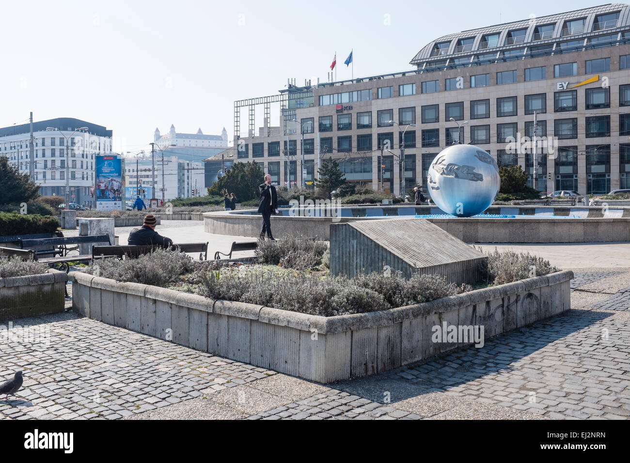 Hodzovo namestie, Bratislava in an early spring day Stock Photo - Alamy
