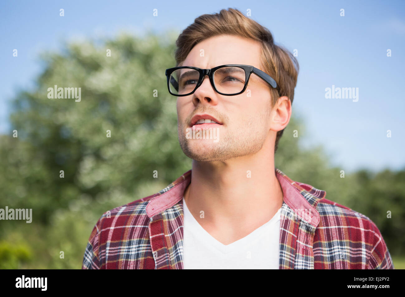 Thinking handsome hi-res stock photography and images - Alamy
