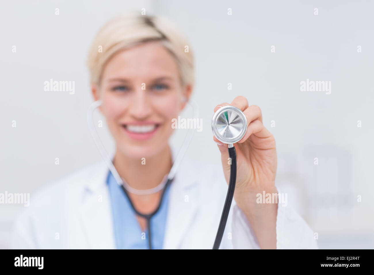 Female doctor smiling stethoscope hi-res stock photography and images ...