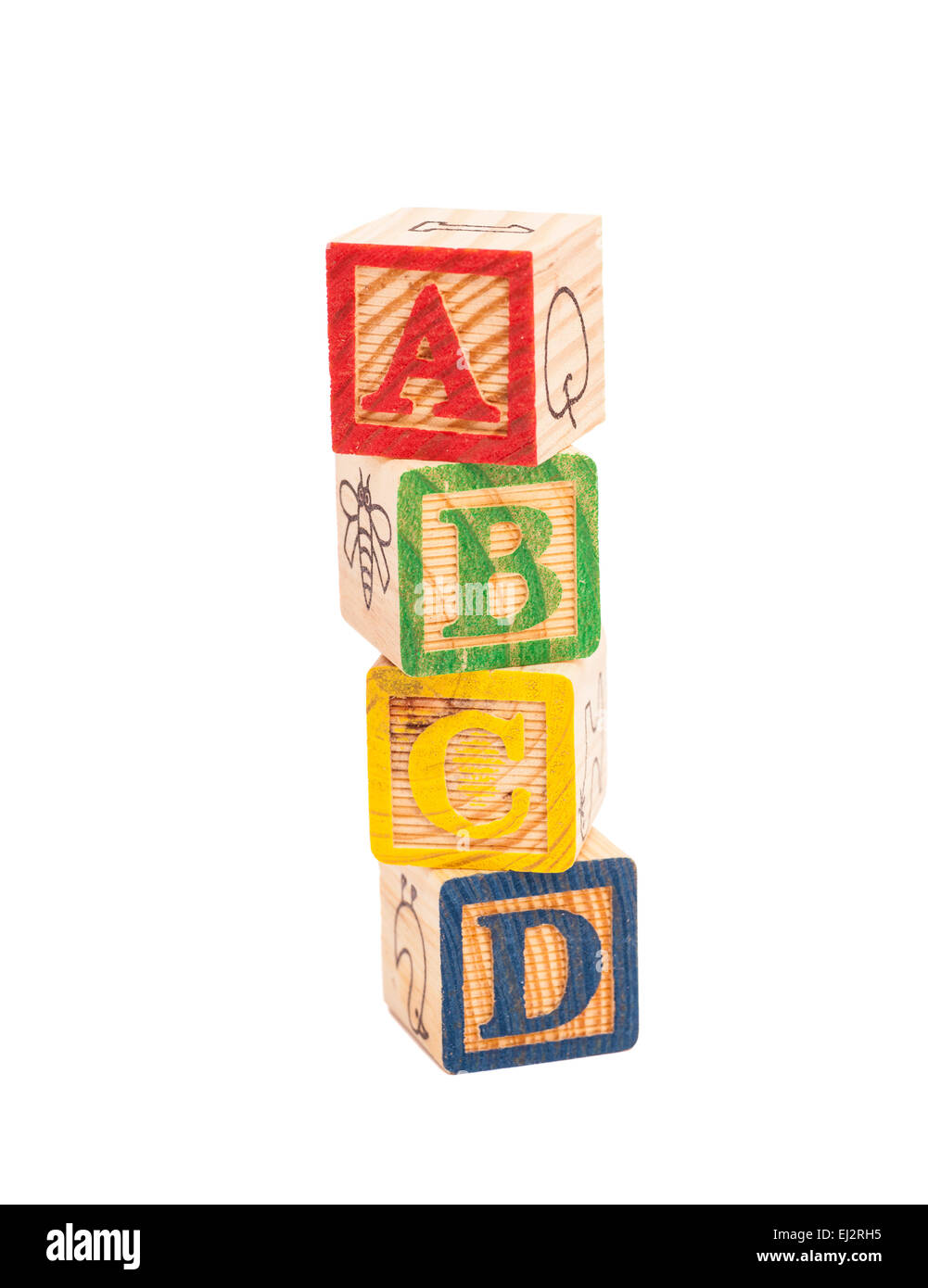 Wooden alphabet blocks Stock Photo - Alamy