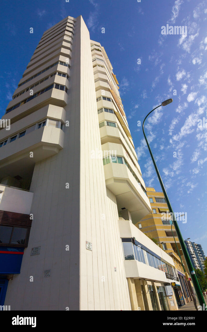 Modern skyscrapers in white on blue sky perspective Stock Photo - Alamy