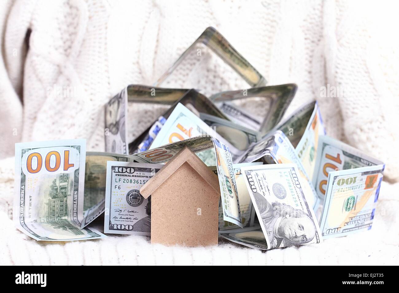 Money background of dollars in cash pile Stock Photo - Alamy