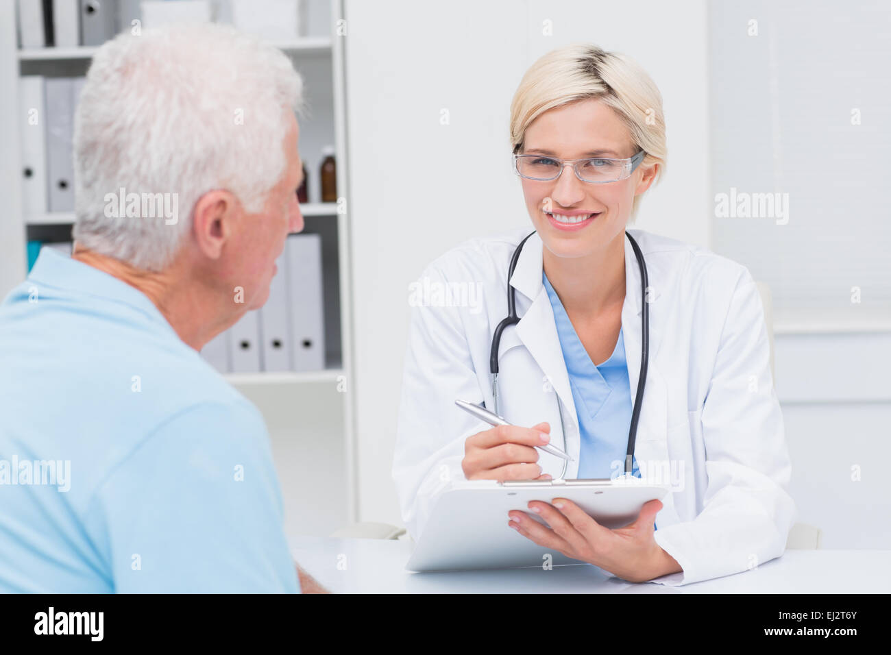 Female doctor stethoscope prescription hi-res stock photography and ...