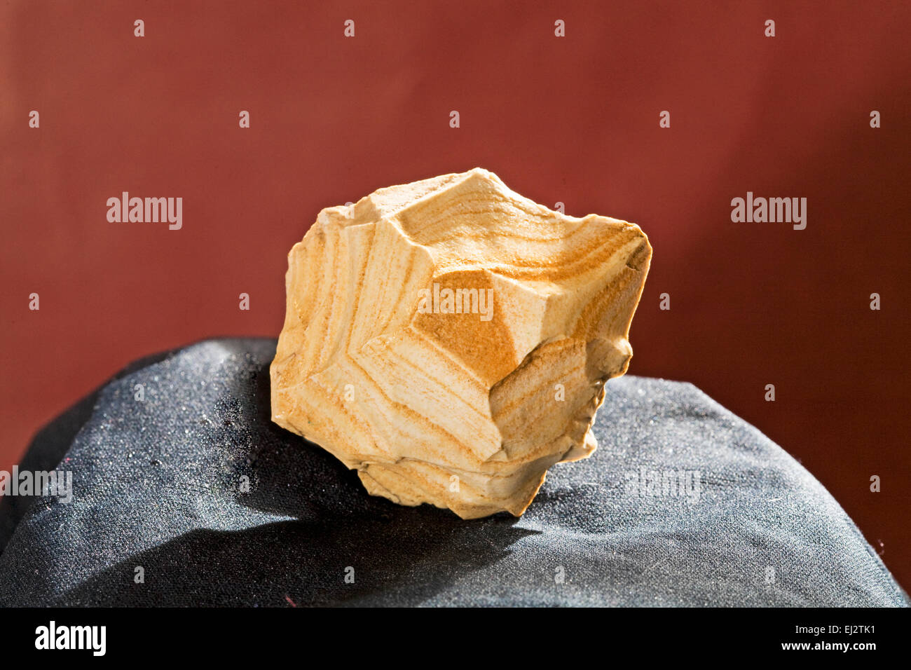 A prehistoric stone tool made from sandstone by people from the Desert ...