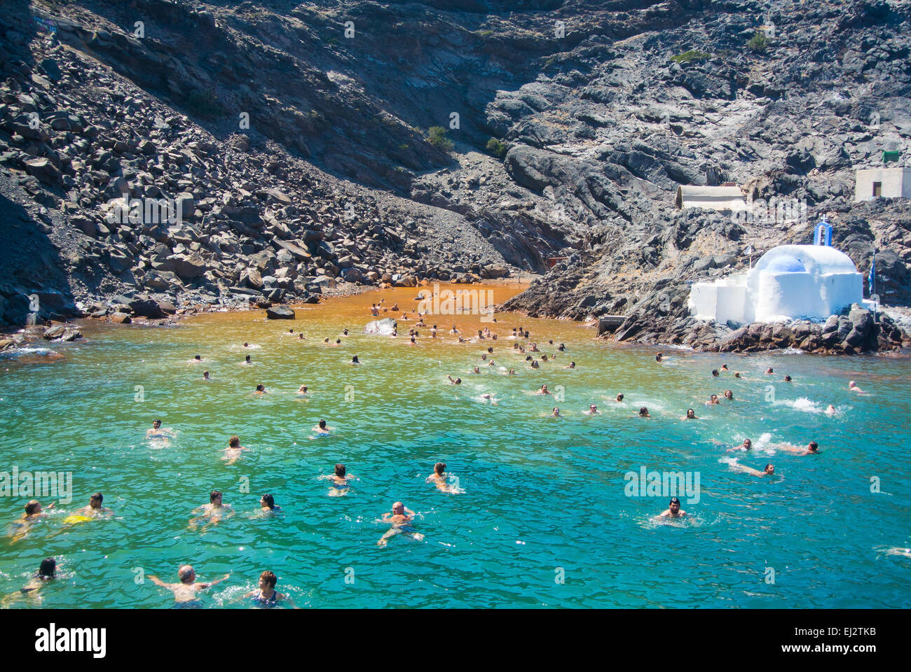 Sea in Santorini Stock Photo - Alamy