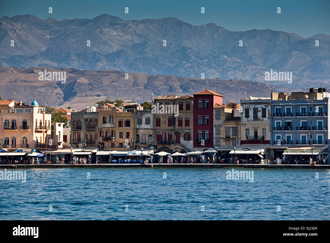 The Chania venetian Promenade in Crete, Greece Stock Photo - Alamy