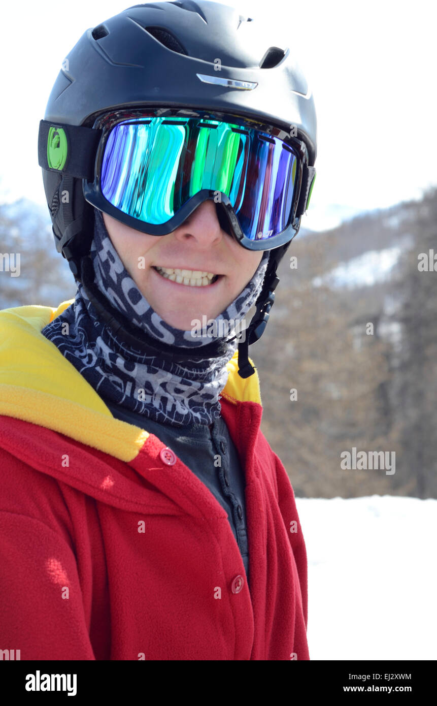 Boy in helmet posing hi-res stock photography and images - Alamy