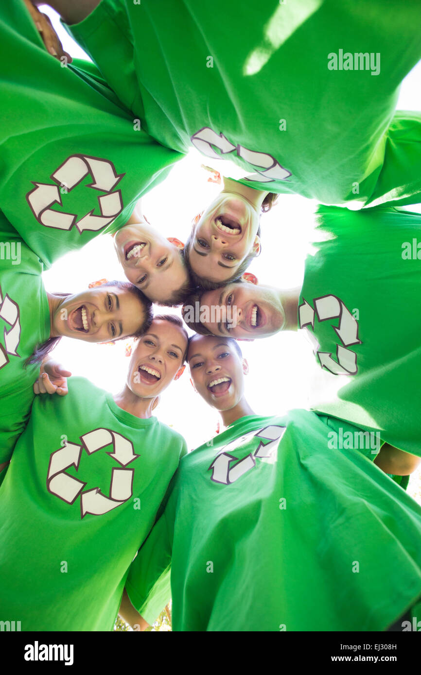 Happy environmental activist in the park Stock Photo - Alamy