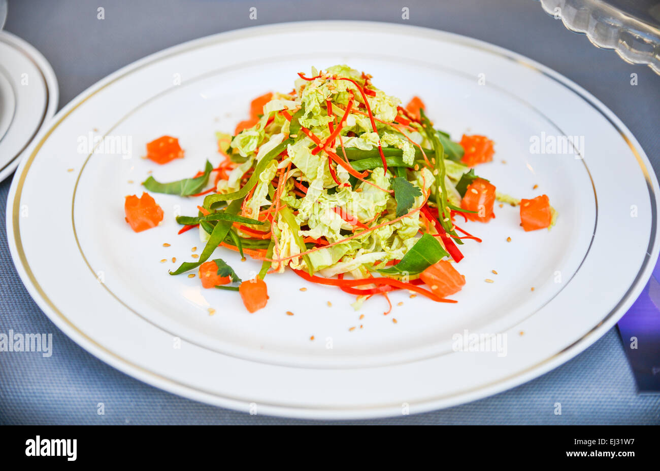 Healthy fish salad vegetables hi-res stock photography and images - Alamy