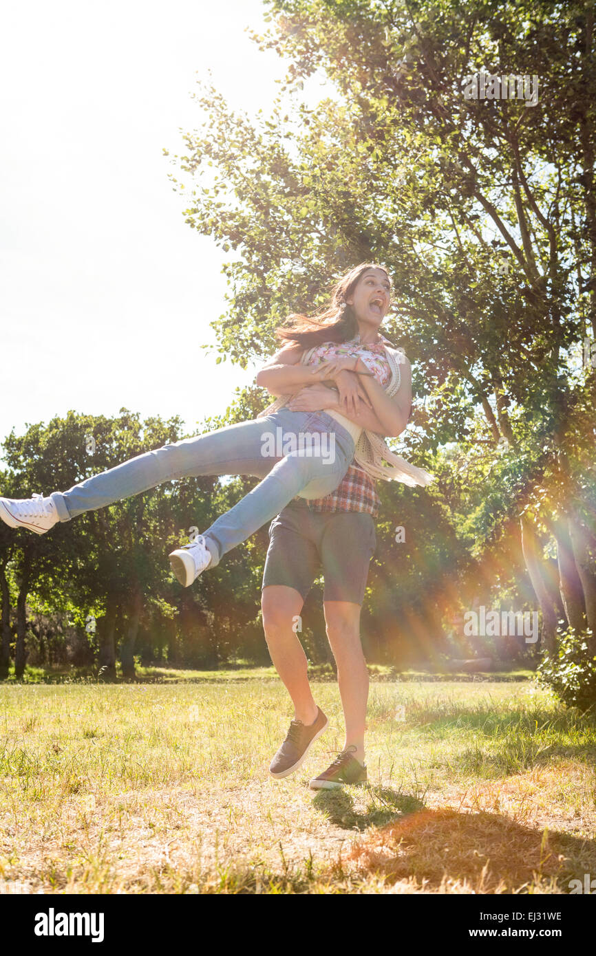 Hipster couple having fun together Stock Photo - Alamy