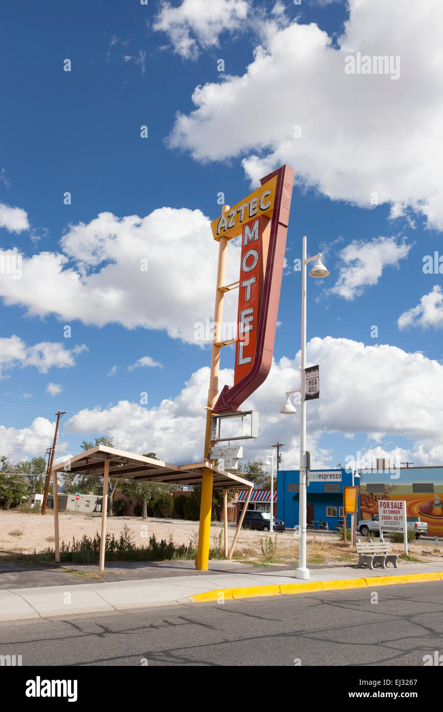 Aztec Motel Sign along Central Avenue in Nob Hill - Albuquerque ...