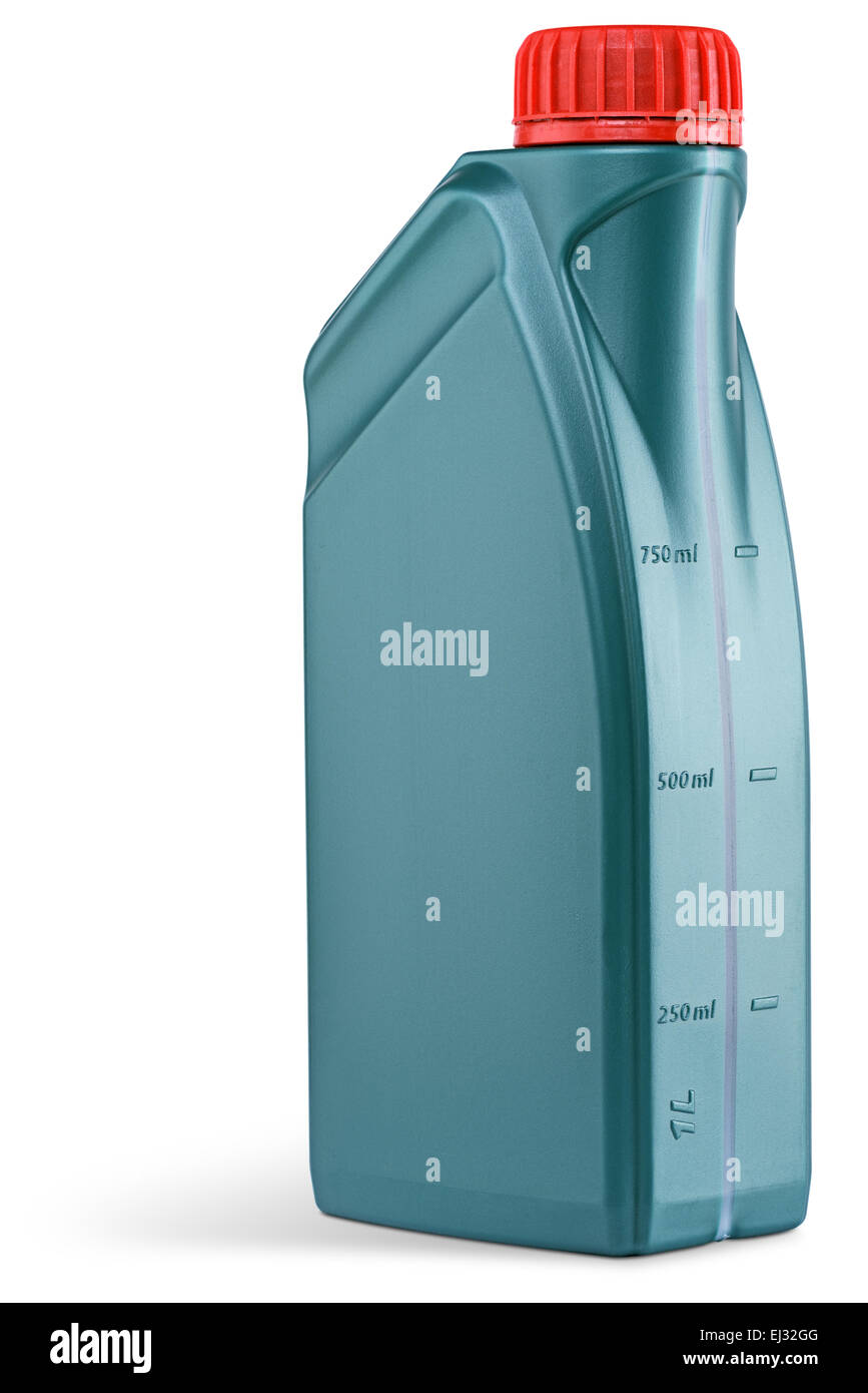 plastic gallon motor oil isolated on white background with clipping ...