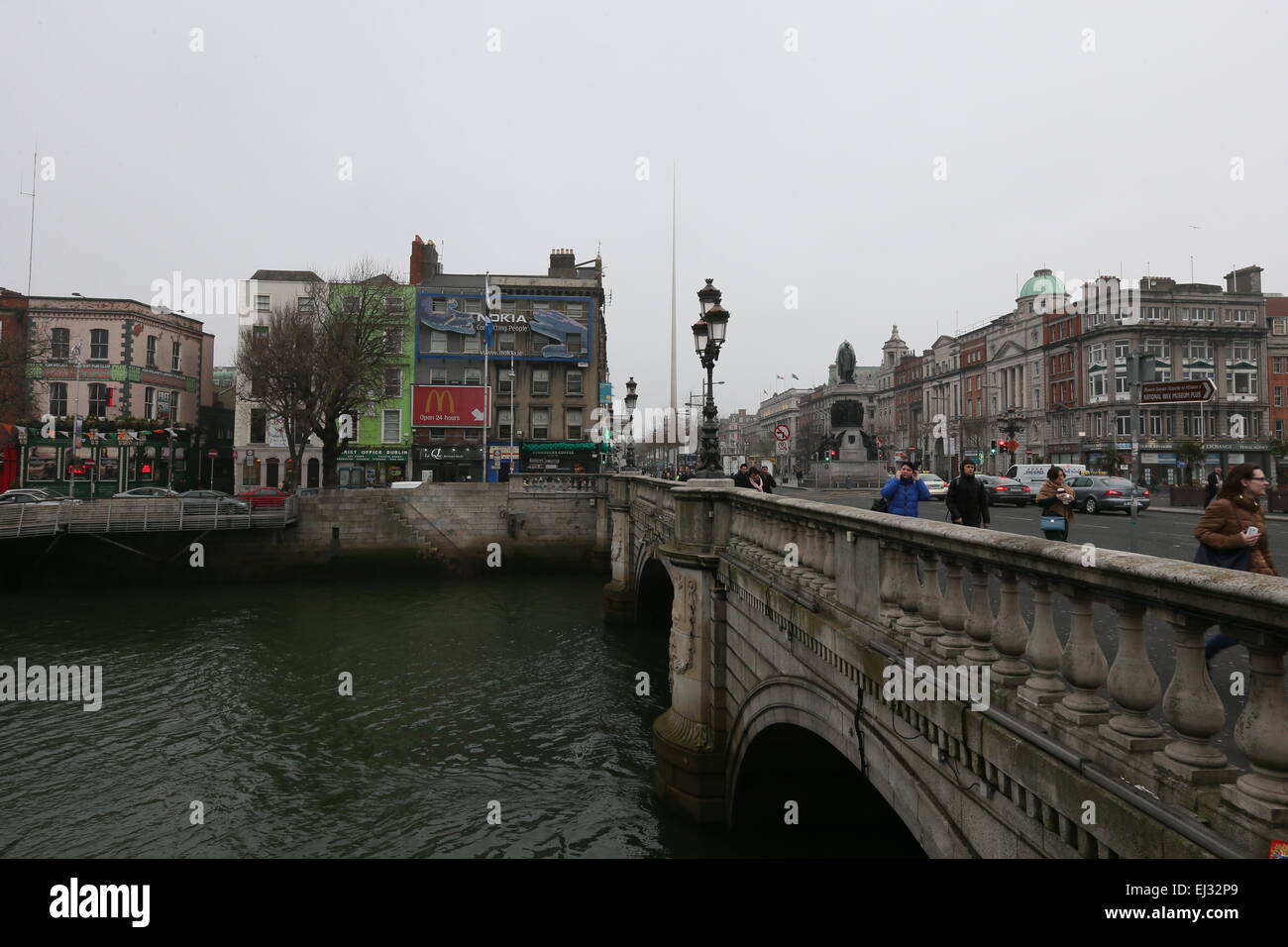 Dublin, Ireland. 20th March, 2015. Image from Dublin city centre during ...