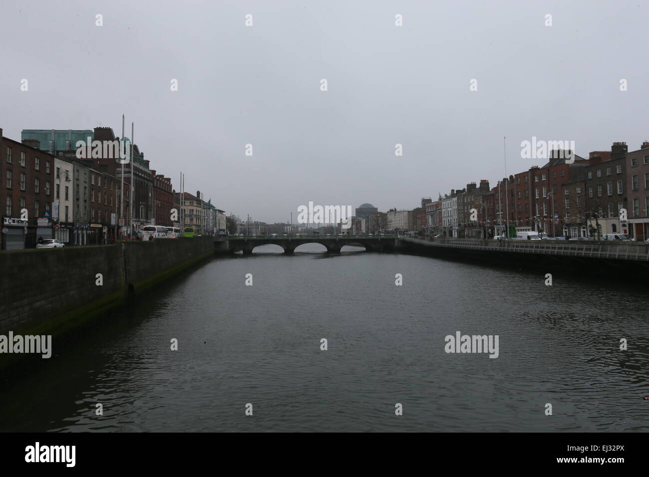 Dublin, Ireland. 20th March, 2015. Image from Dublin city centre during ...