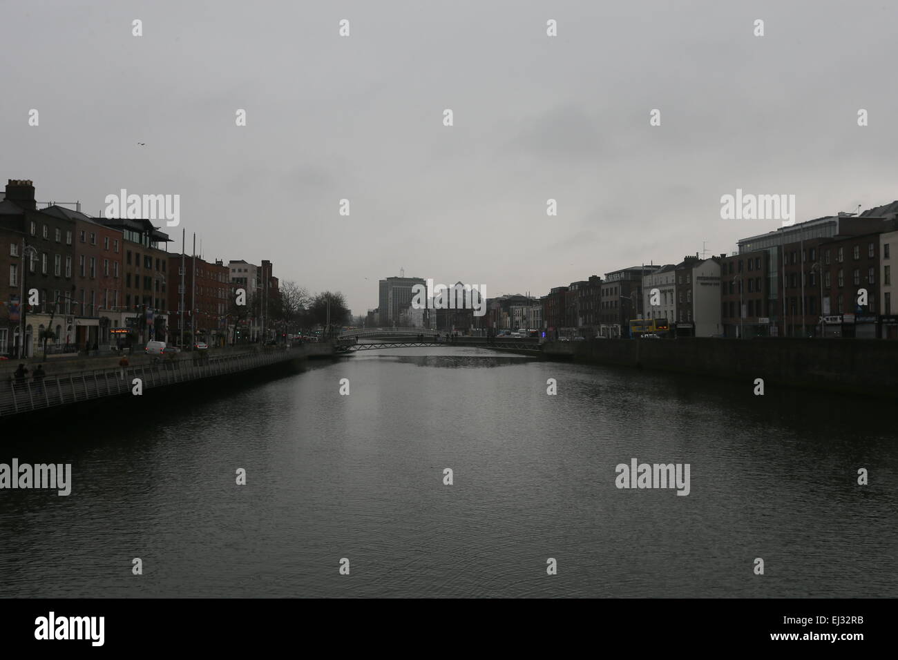 Dublin, Ireland. 20th March, 2015. Image from Dublin city centre during ...